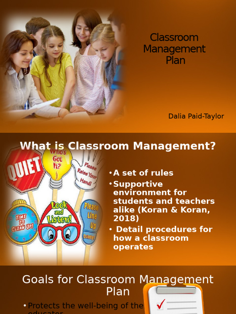 Classroom Management Plan | PDF | Classroom Management | Psychological ...