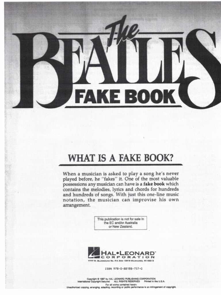 Beatles Fakebook 1 | PDF