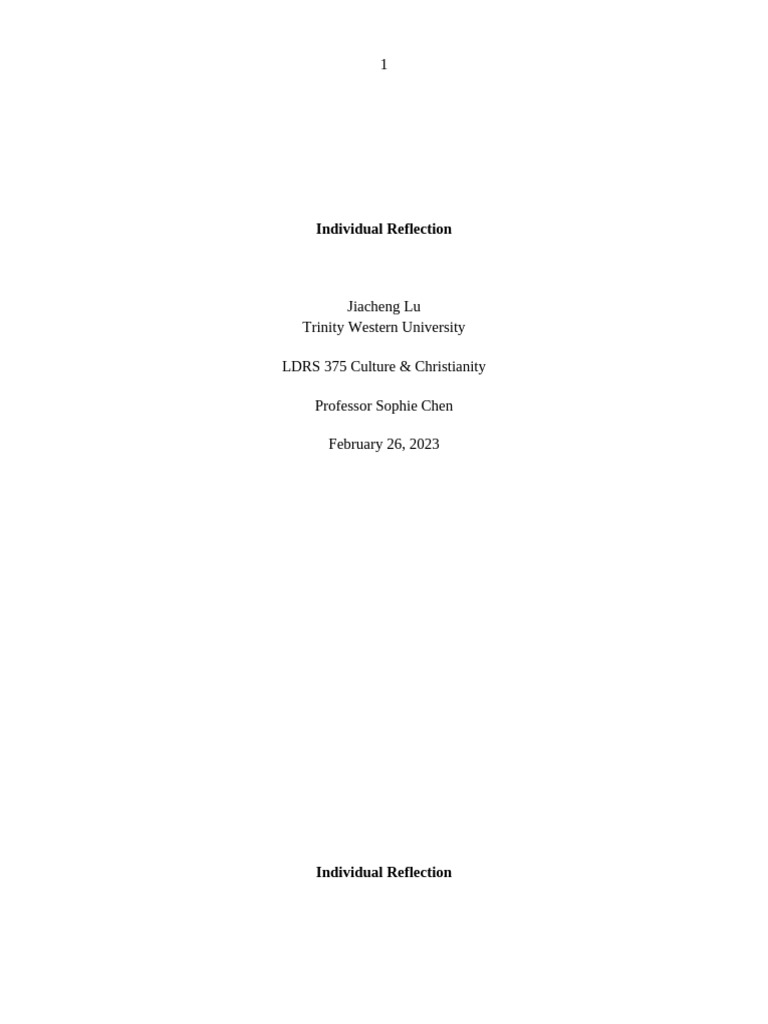Multicultural Church Experience Reflection | PDF