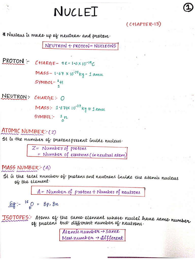Chapter-13 Nuclei | PDF
