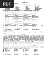 English Proficiency Test Sample with Answers | PDF | Law
