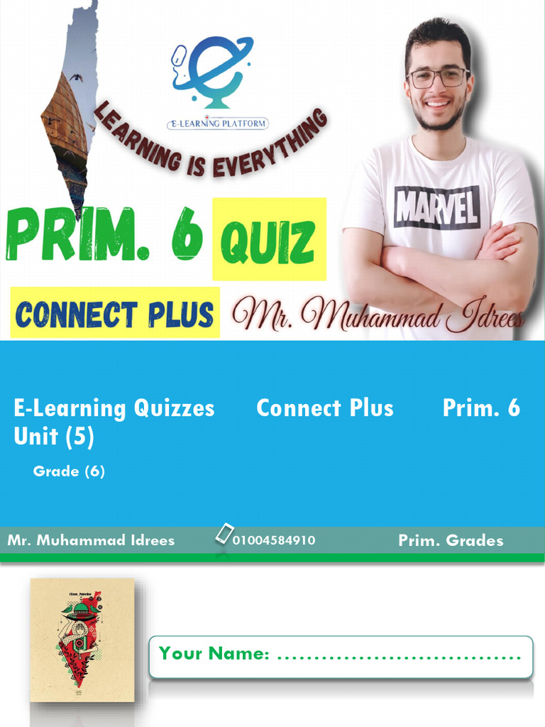 Prim. 6 Quiz Unit 5 - Connect Plus (2024-2025) | PDF