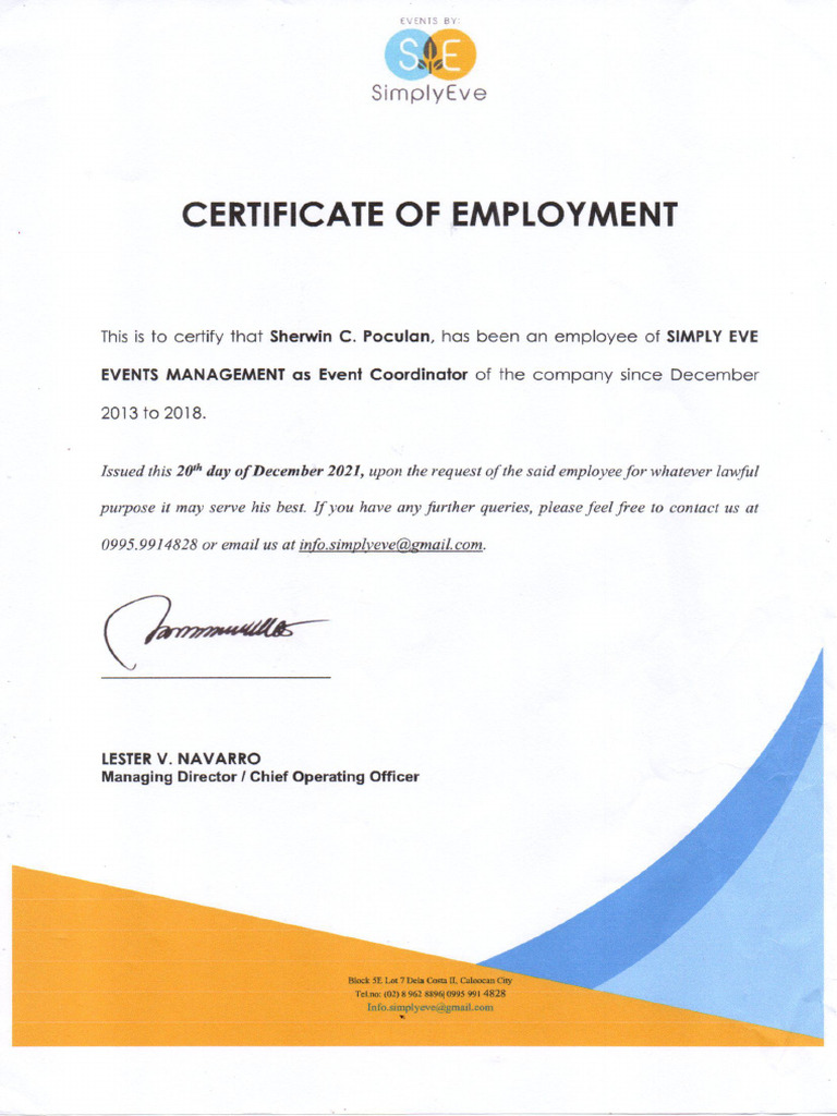 COE Simply Eve | PDF