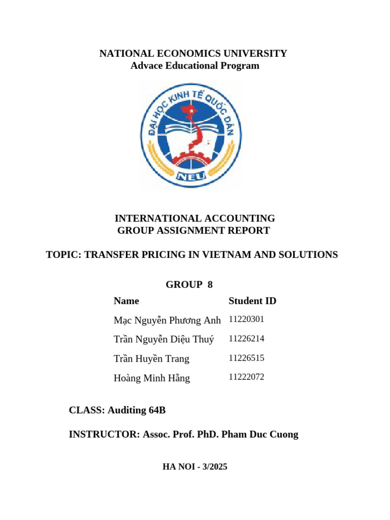 Interacc Group Assignment Transfer Pricing | PDF | Taxes | Tax Avoidance