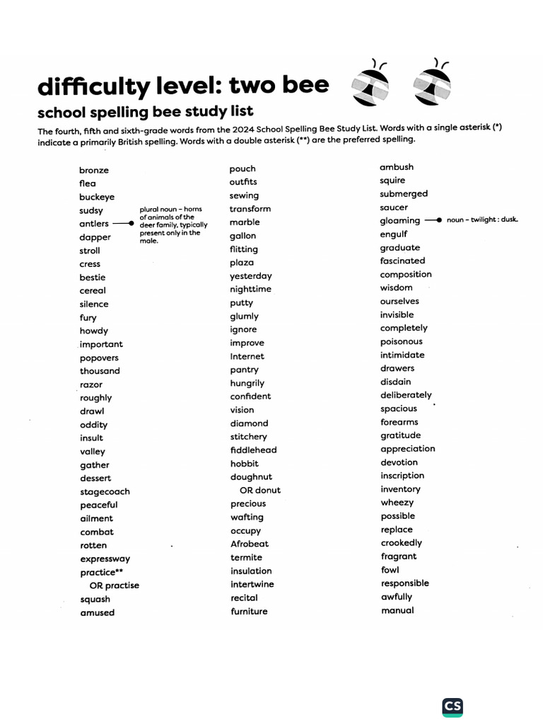 Practice Word List | PDF