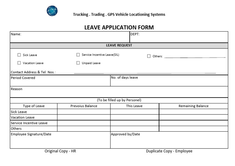FEI Leave Application Form | PDF