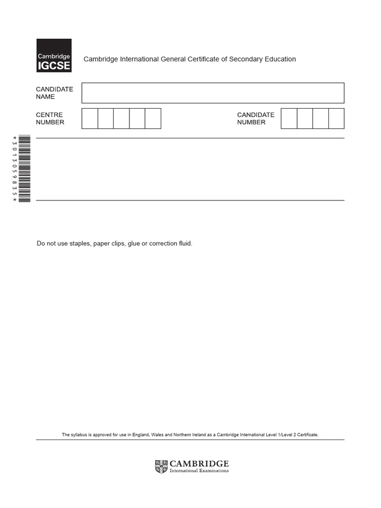 November 2016 (v3) QP - Paper 6 CIE Chemistry IGCSE | PDF ...