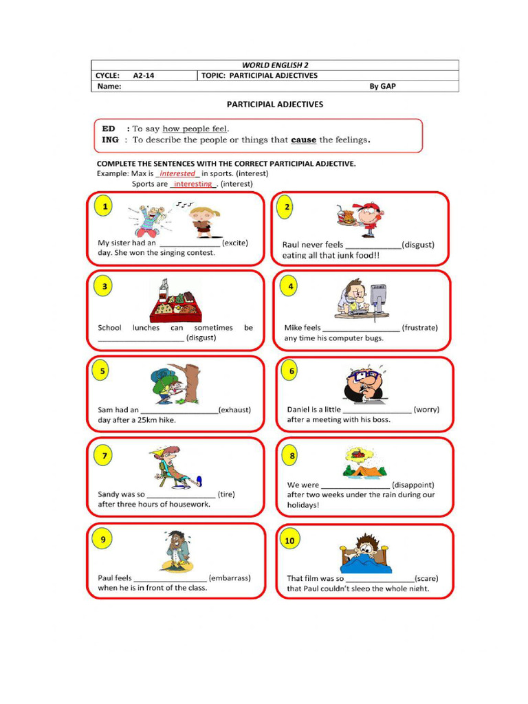 Adjective Participle 2 | PDF