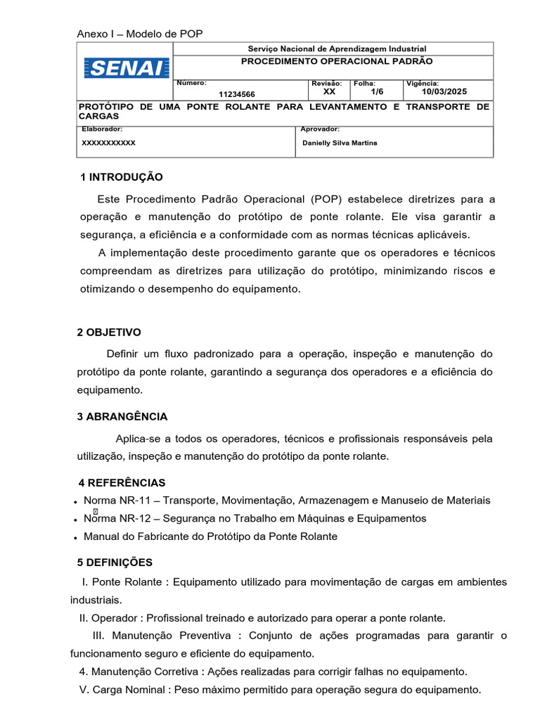 14 - Modelo POP de Treinamento - PDF - 20250310 - 112839 - 0000 | PDF ...
