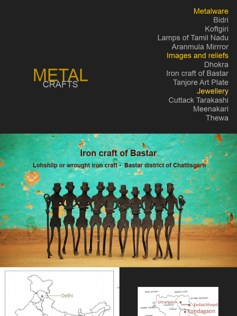 Metal - Bastar, Bidri, Dhokra, Koftgiri PDF | PDF