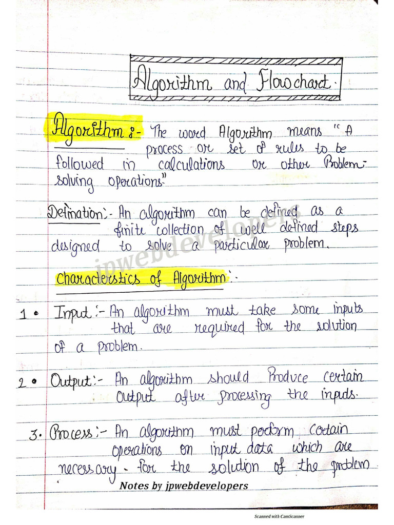 Algorithm and Flowchart in Ds | PDF