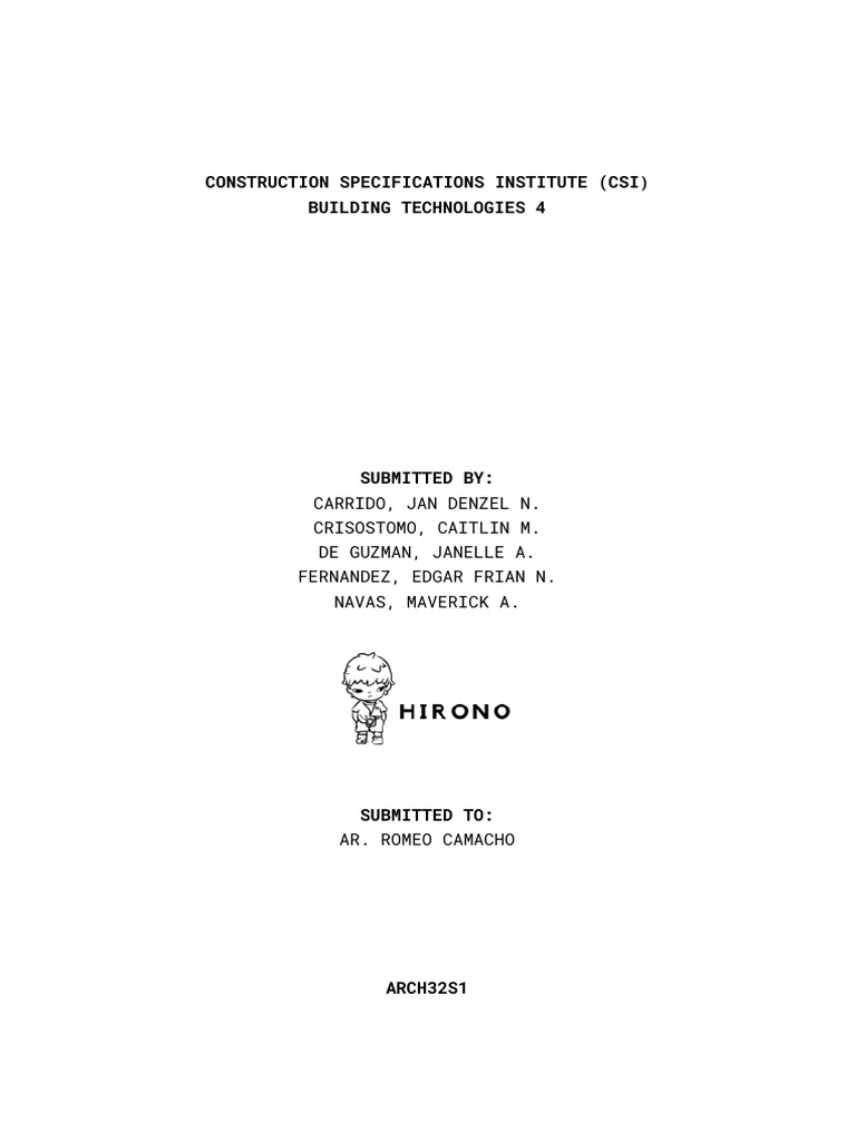 Construction Specifications Institute Csi | PDF | Concrete | General ...