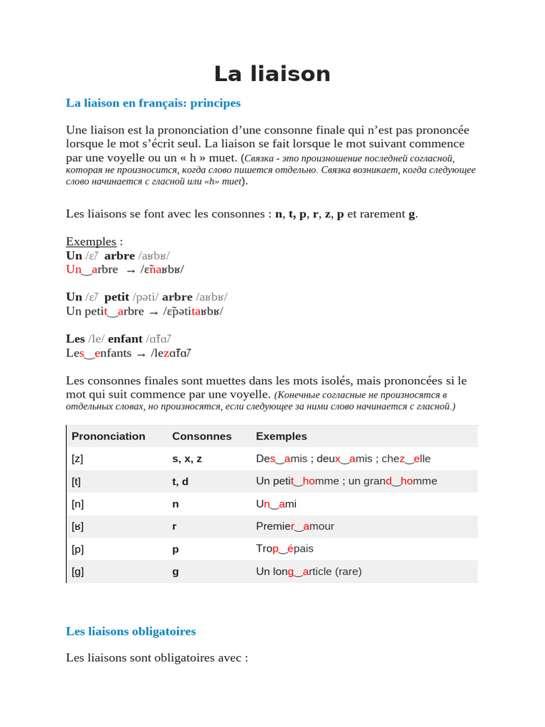 Comprendre la liaison en français | PDF | Linguistique | Langues