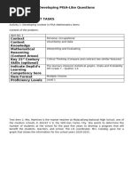 Pisa-Like Test Questions | PDF | Mathematics | Arithmetic