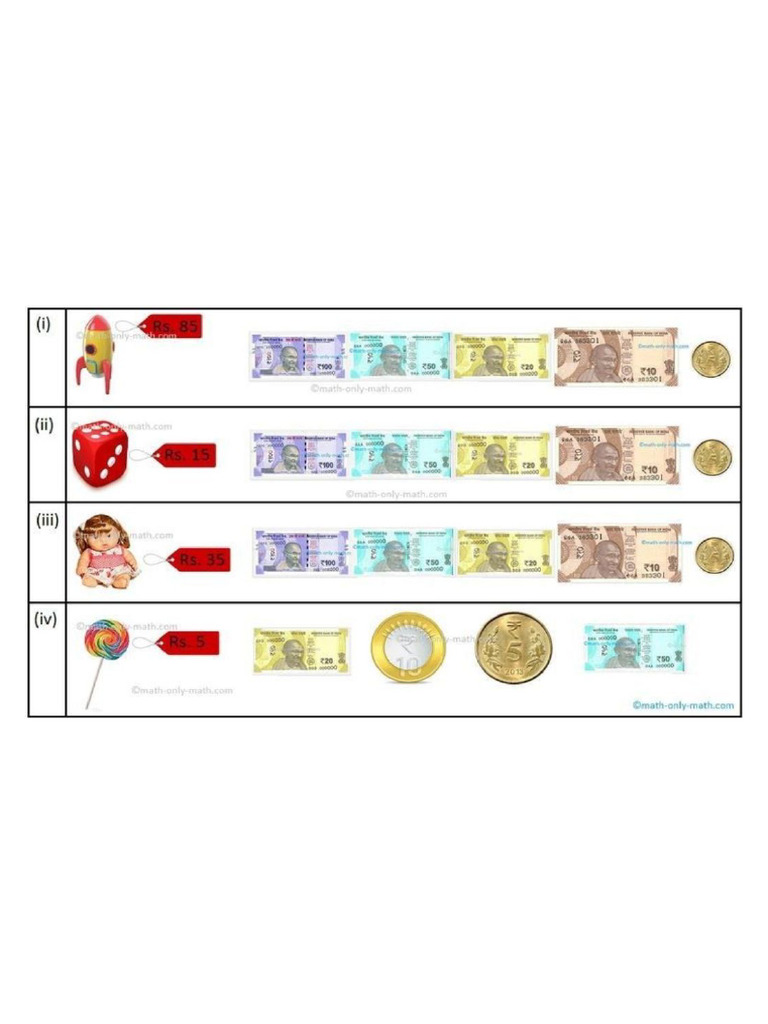 Find The Correct Notes and Coin | PDF