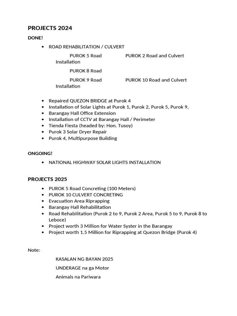 Projects 2024 (2nd Assem) | PDF