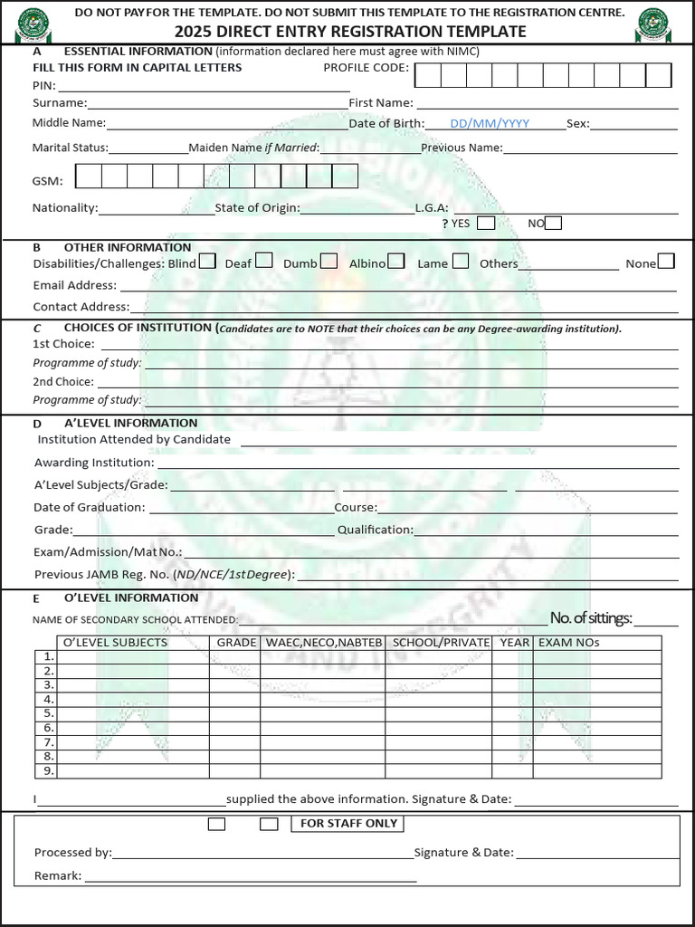 2025-Direct-Entry-Registration-Template | PDF