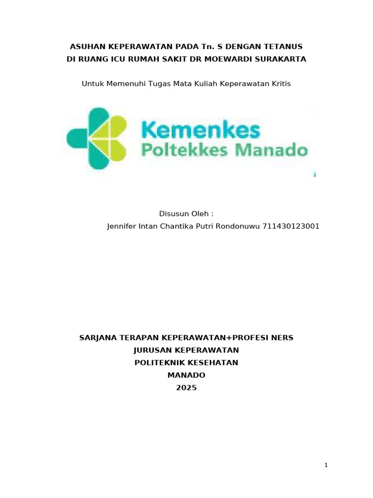 Askep Tetanus 1 | PDF