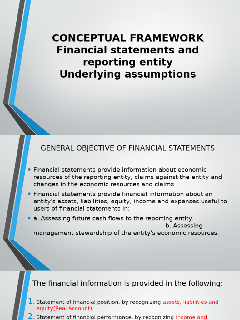 4 Financial Statement Reporting Entity | PDF | Going Concern ...