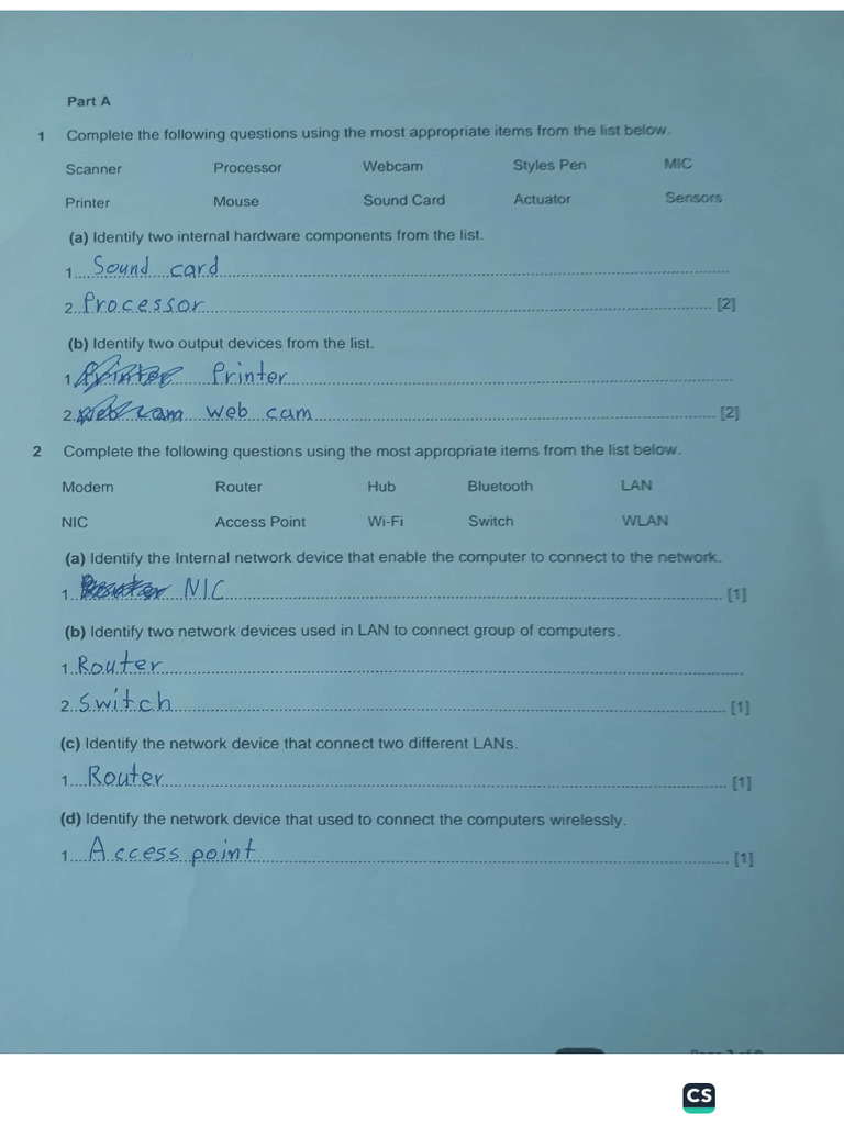 Grade 10 Term 1 Exam A | PDF