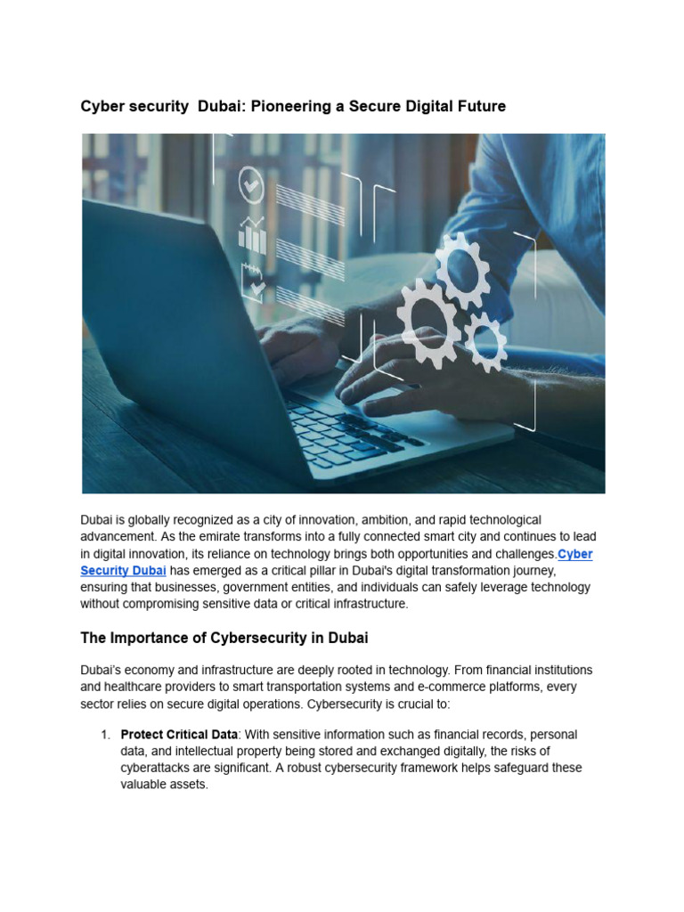 Cyber Security Dubai - Pioneering A Secure Digital Future | PDF | Security | Computer Security