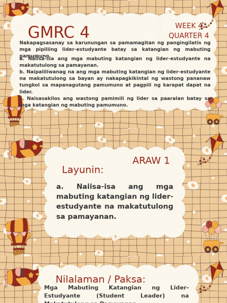 Q4 - GMRC - PPT - Week 4 | PDF