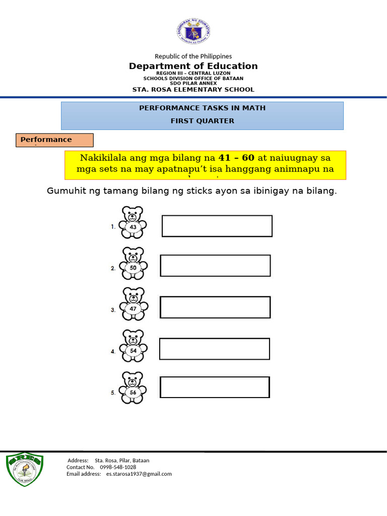 MATH Performnace Integrated Task | PDF | Computer Mediated ...