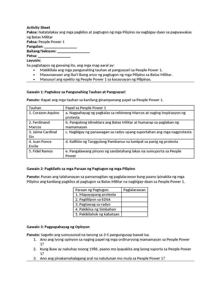 Activity Sheet Ap6 q4 wk3 | PDF