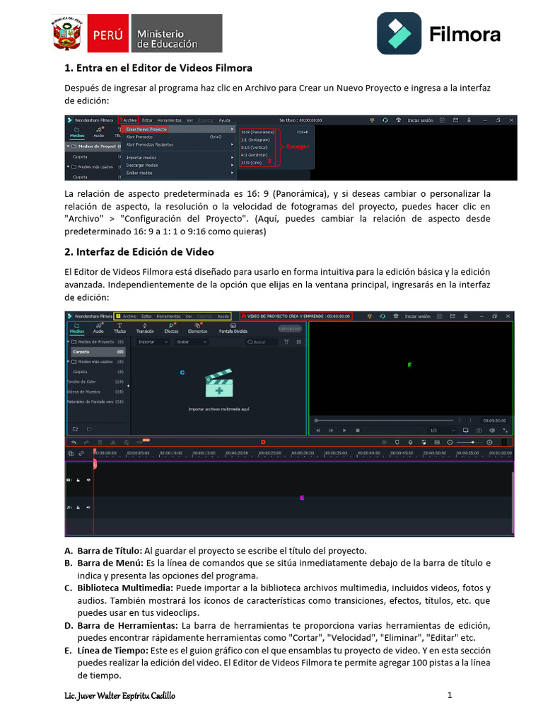 Manual de Filmora | PDF | Ventana (informática) | Botón (Computación)