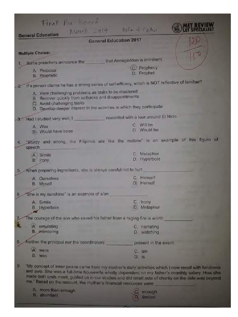 MET Gen Ed Reviewer | PDF