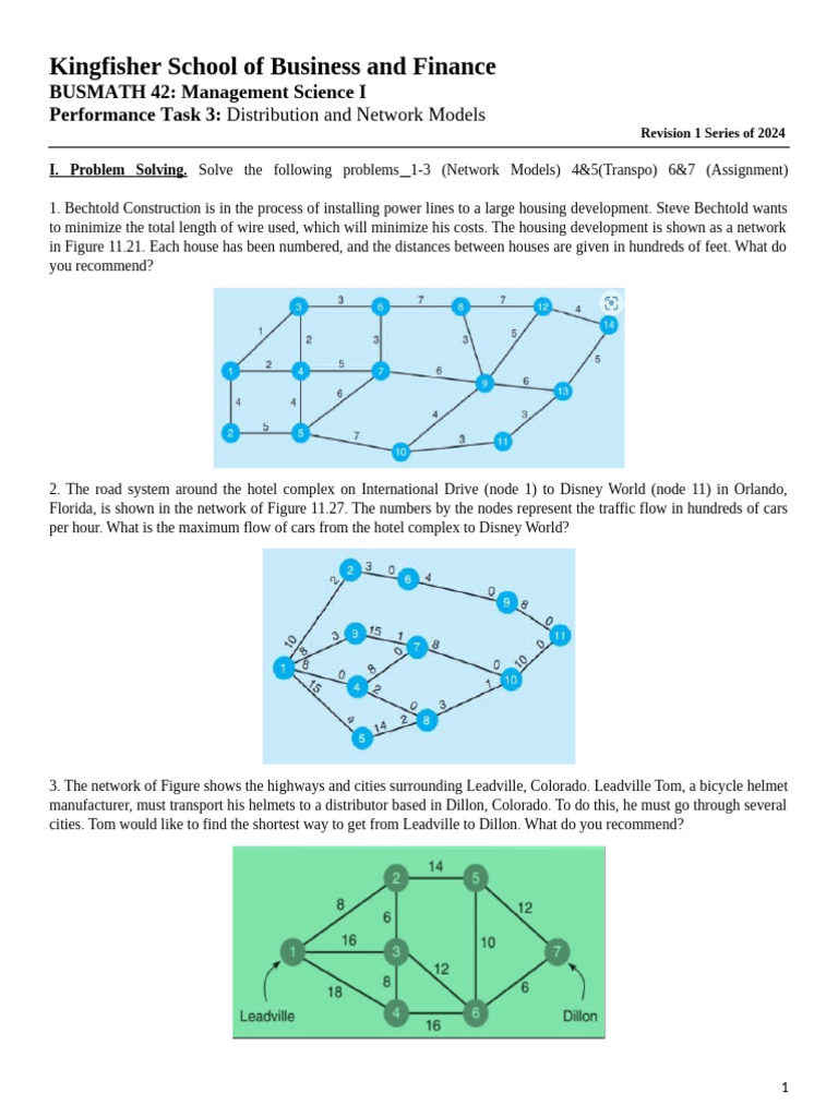 PT 3 CH 6 Distribution and Network Models | PDF