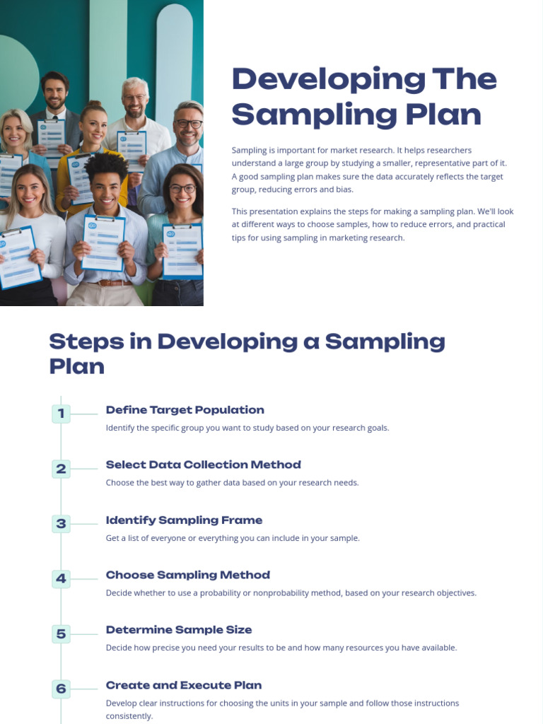 Steps to Develop an Effective Sampling Plan | PDF | Sampling ...