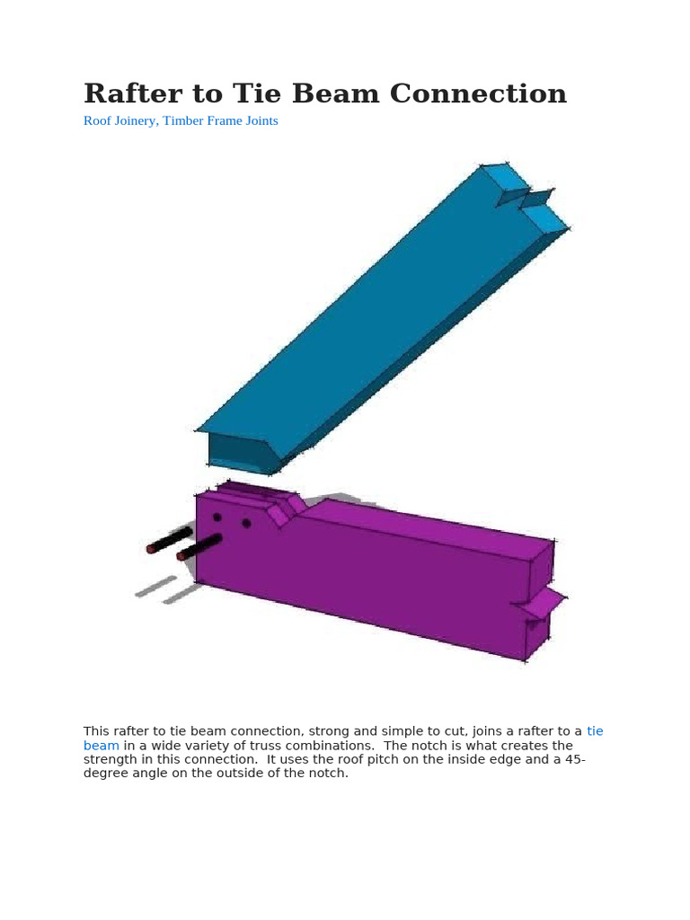 Rafter To Tie Beam Connection | PDF