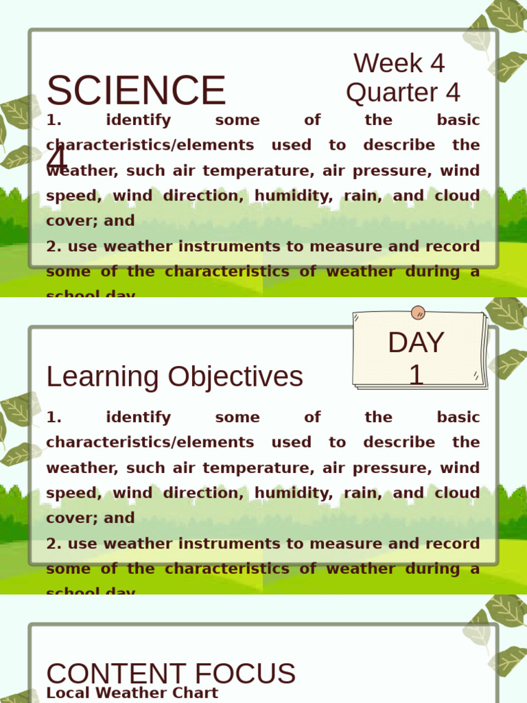 q4 Science PPT Week 4 | PDF | Atmosphere Of Earth | Weather