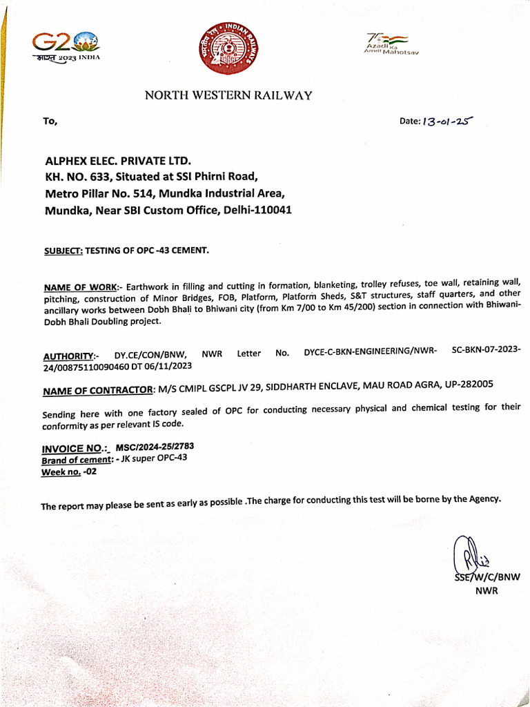 Cement Third Party Letter | PDF