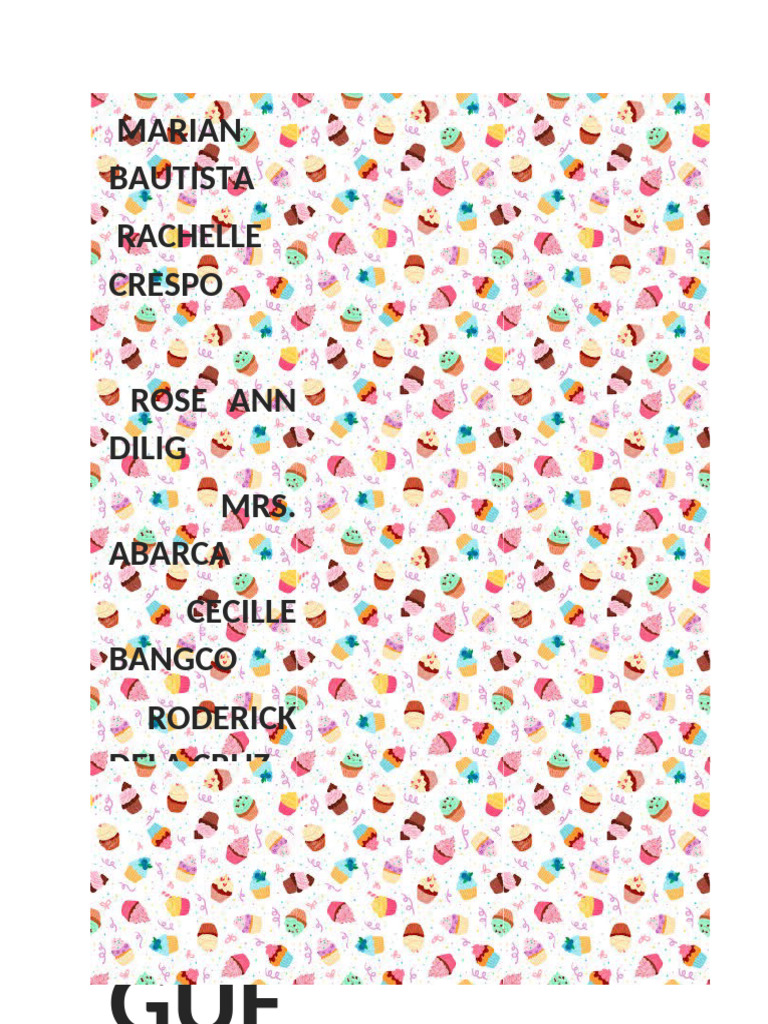 Marian Bautista Rachelle Crespo Rose Ann Dilig Mrs. Abarca Cecille ...
