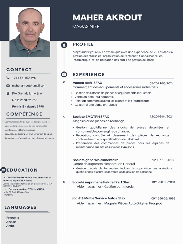 Blue and Gray Simple Professional CV Resume | PDF