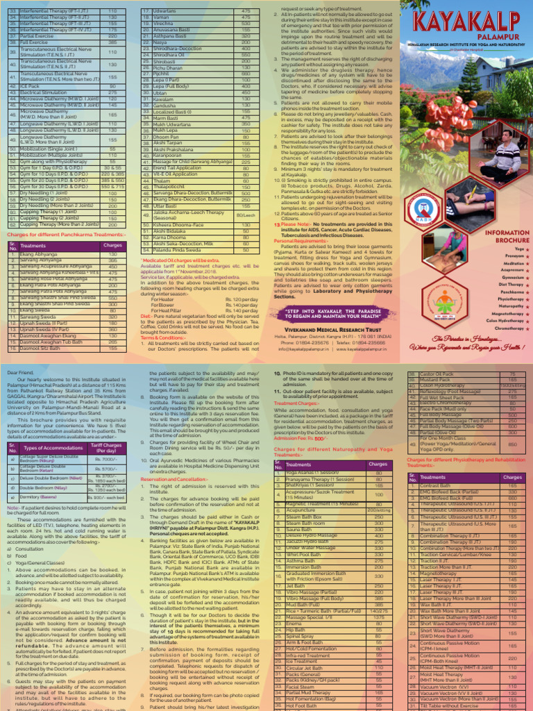 Kayakalp Information Brochure English | PDF | Medicine | Health Care