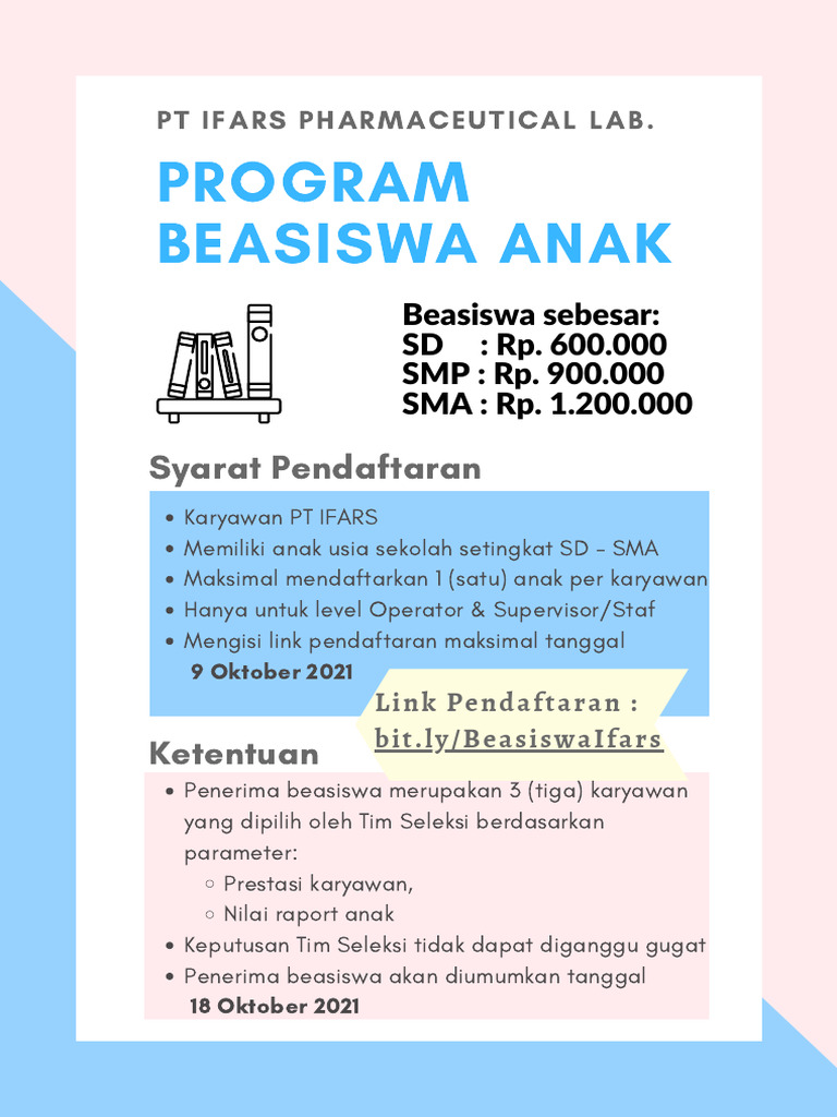 Poster Beasiswa Anak Ifars | PDF