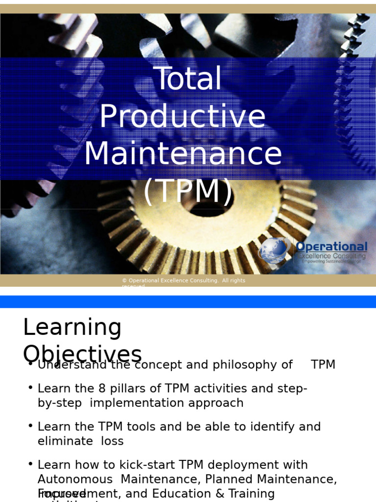 (TPM) Total Productive Maintenance (PDFDrive) | PDF