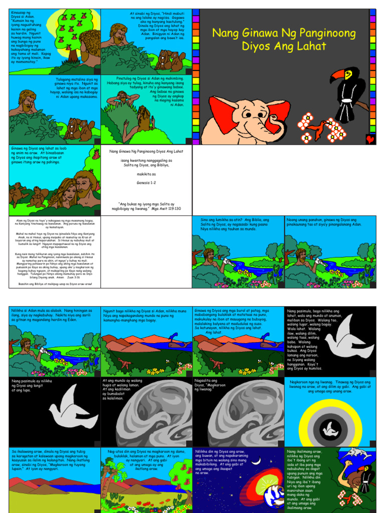 01_When_God_Made_Everything_Tagalog_Tract | PDF