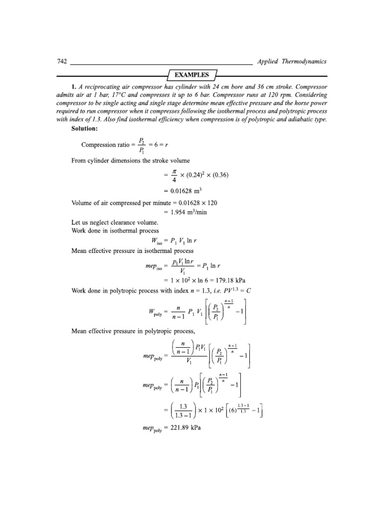 Air Compressors Calculation | PDF