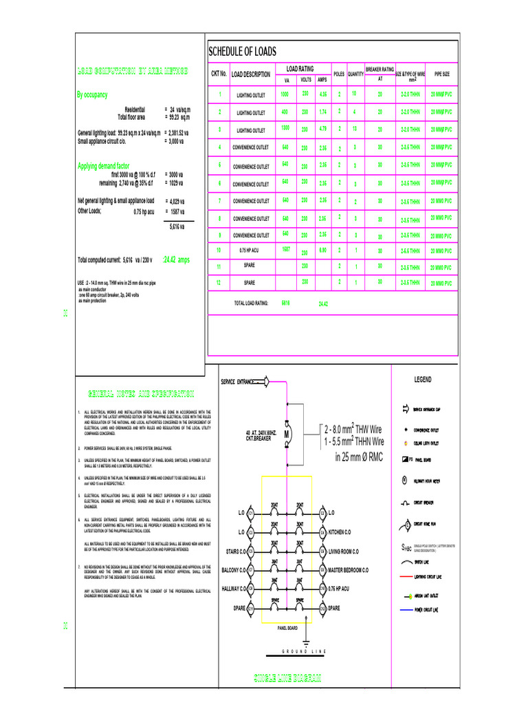 ND Floor Electrical Load Plan | PDF | Building Engineering | Electric Power