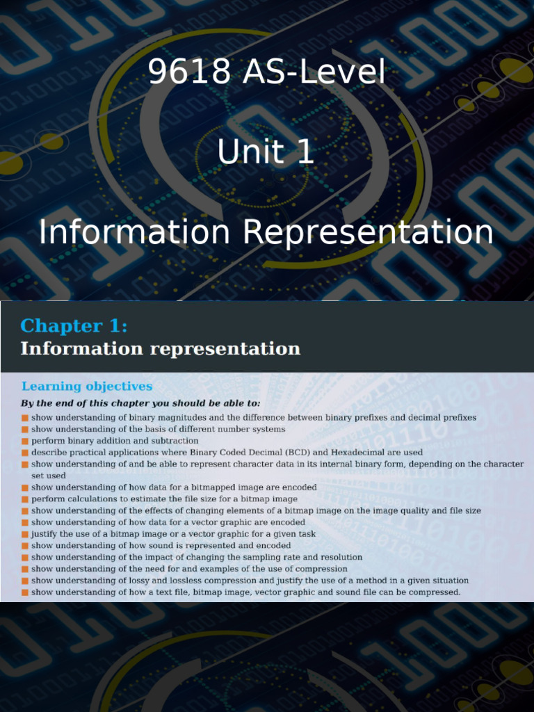 Unit1 Informationrepresentationpresentation 250115045215 3a93e9e6 | PDF | Integer (Computer ...