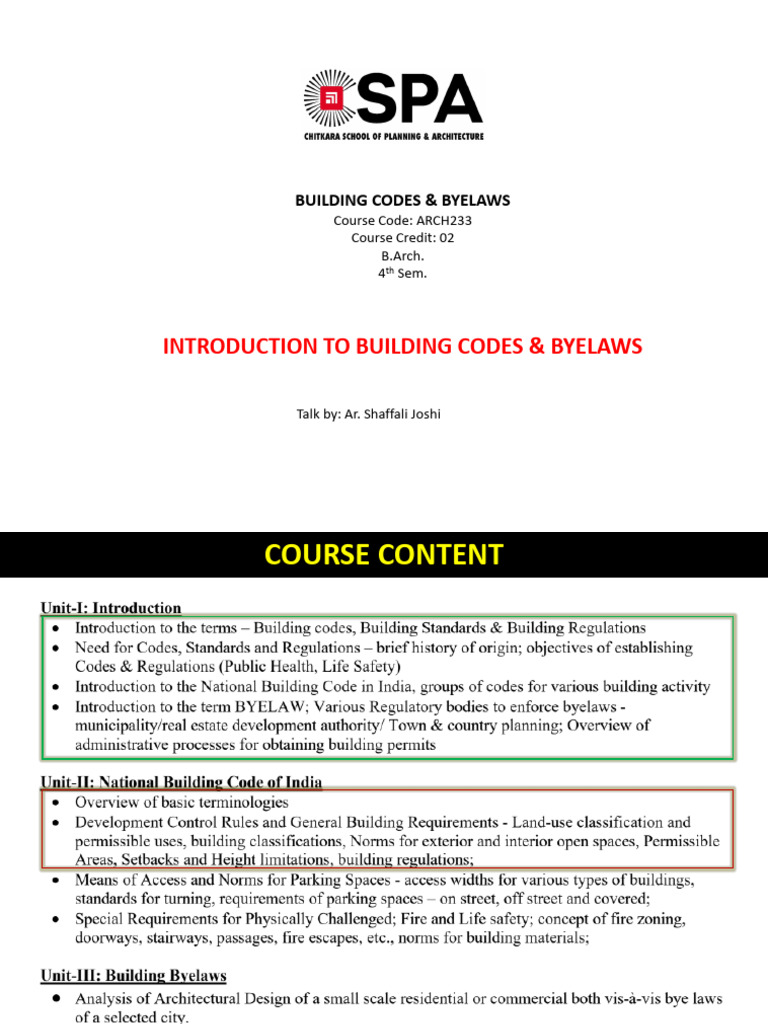 Building Codes and Byelaws Overview | PDF | Building | Roof