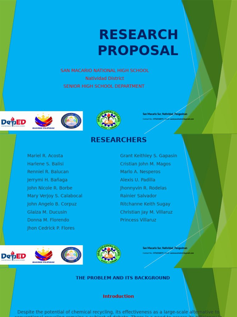 Research Proposal Template | PDF | Recycling | Waste Management