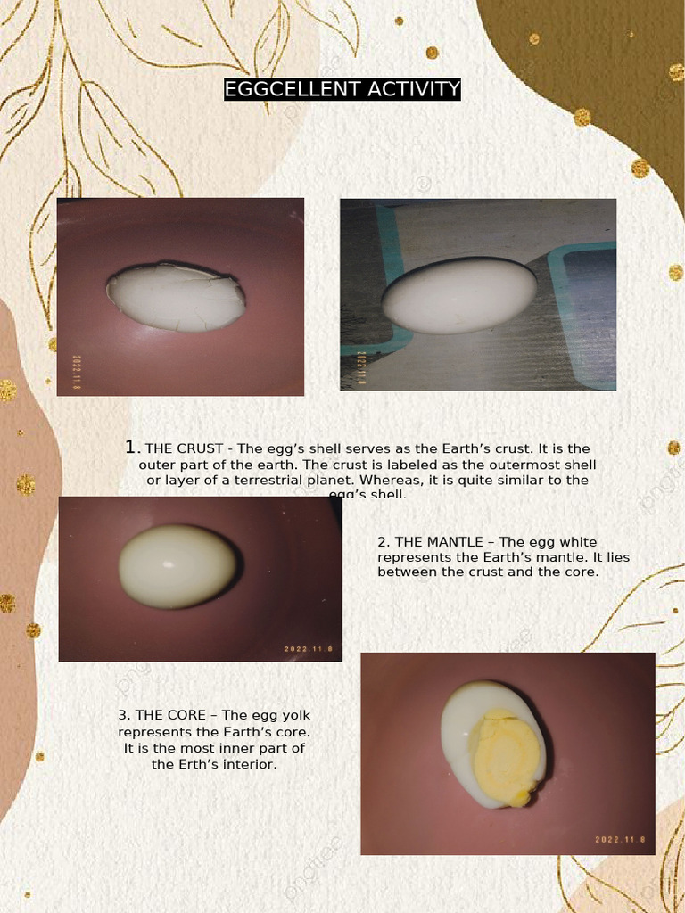 Earth Layers Explained with Eggs | PDF | Earth | Crust (Geology)