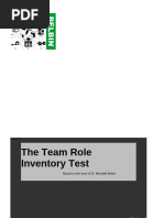 Belbin Team Roles Questionnaire | PDF | Thought | Behavioural Sciences