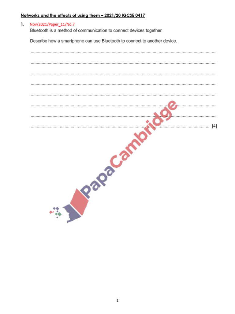 Networks and The Effects of Using Them IGCSE 0417 | PDF