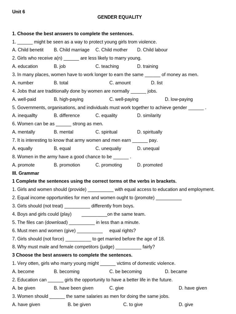 G10 BT Unit 6,7,8 Bàu Bàng | PDF | United Nations | International Relations